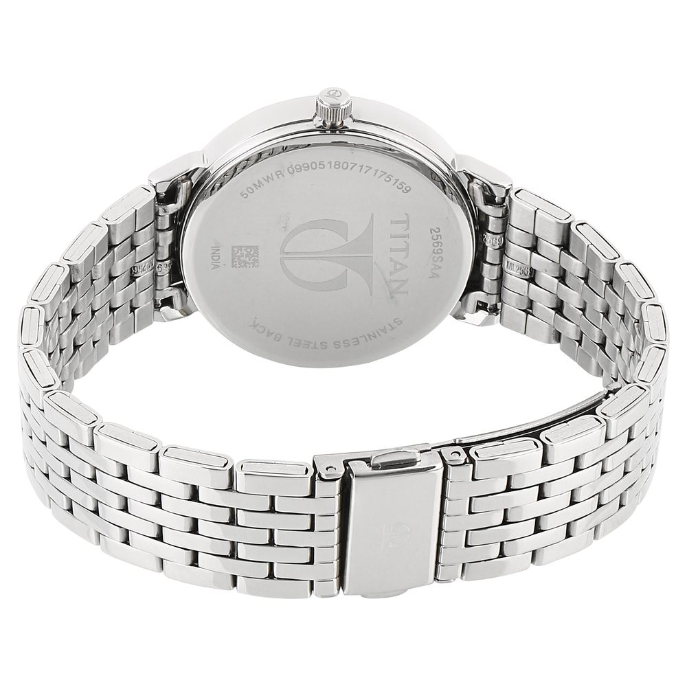 Buy Online Titan Workwear White Dial Women Watch With Stainless Steel ...