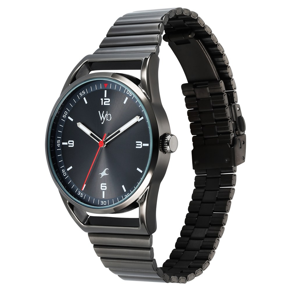 Buy Online Fastrack Vyb Horizon Quartz Analog Grey Dial Grey Metal ...