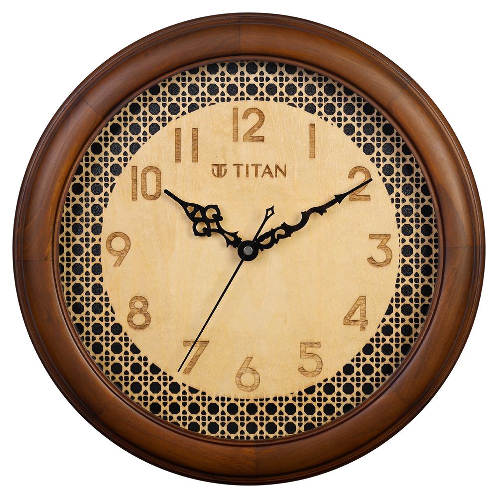Buy Online Titan Classic Wooden Wall Clock (35cm x 35cm) - w0103wa01 ...