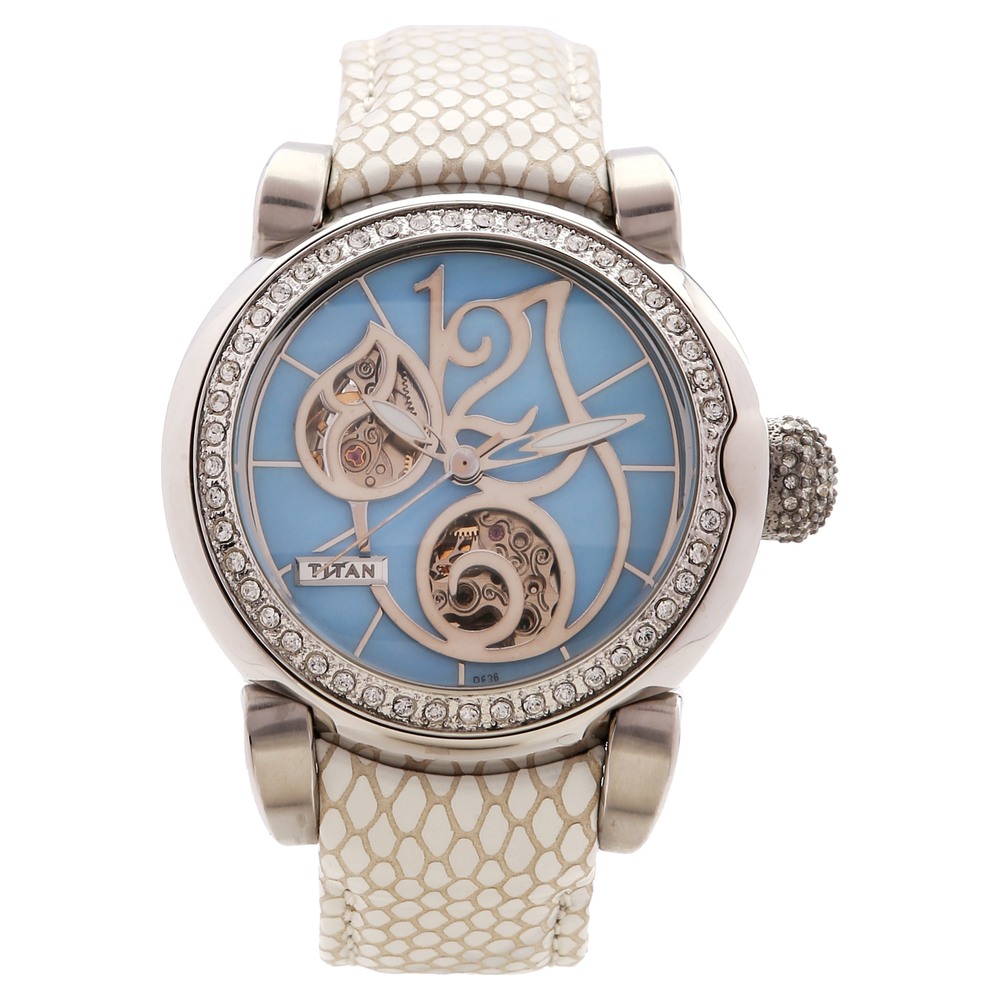 Buy Online Titan Automatic Blue Dial Watch for Women - nc9813sl01j | Titan