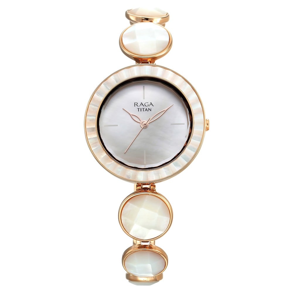 Buy Online Titan Raga Power Pearls Quartz Analog Mother Of Pearl Dial ...