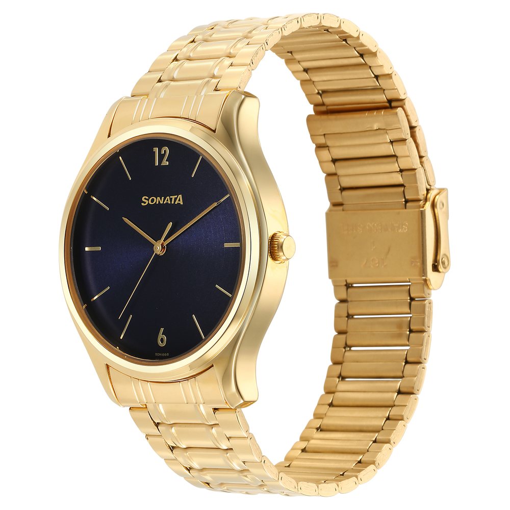 Buy Online Sonata Quartz Analog Blue Dial Watch for Men - nt77082ym07 ...