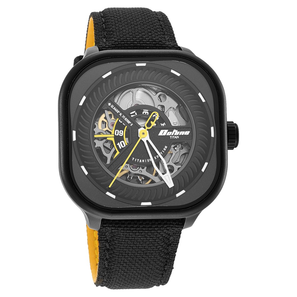 Buy Online Titan Octane Aerobatics Black Dial Automatic Fabric Strap ...