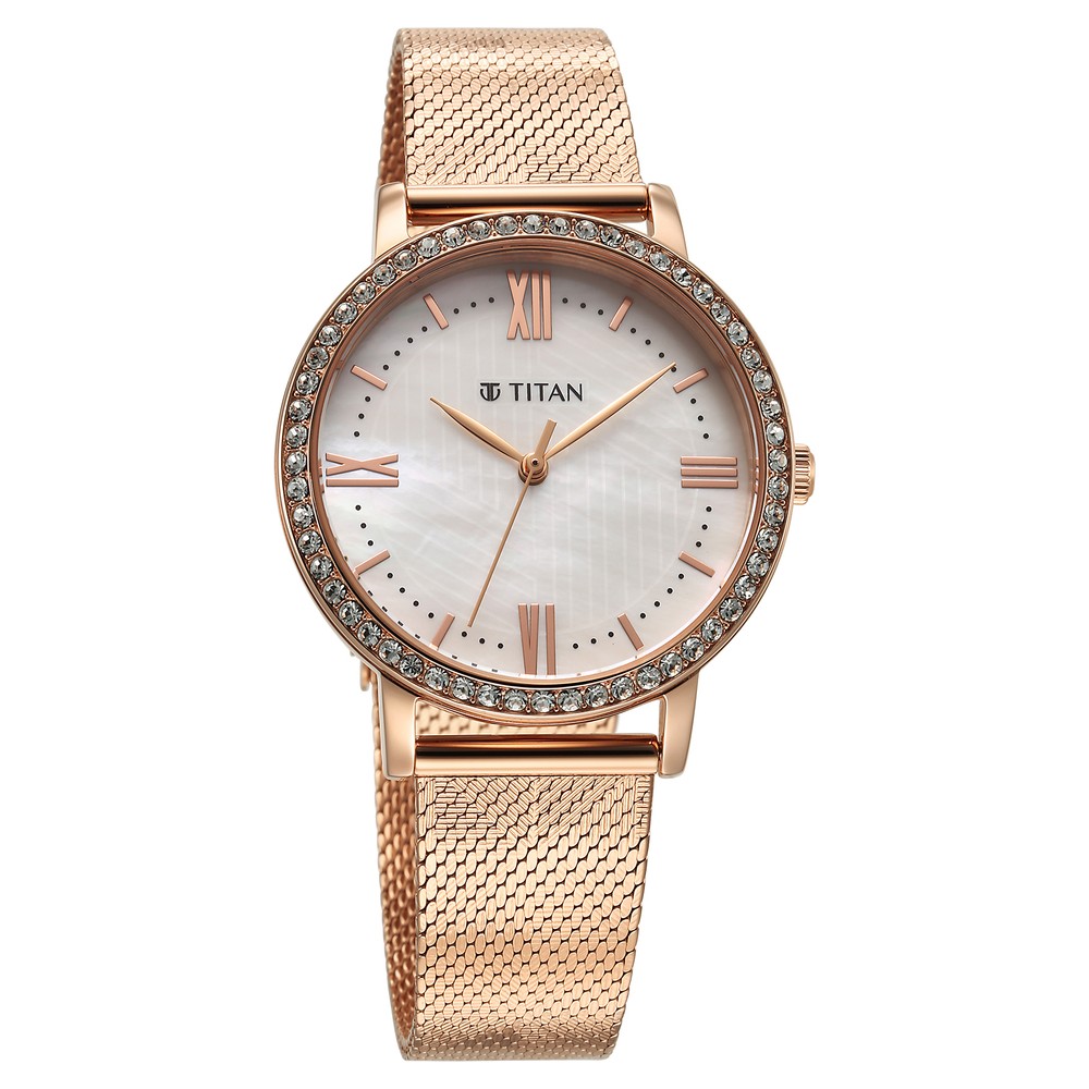 Buy Online Titan Purple Style Up Quartz Analog White Dial Stainless ...