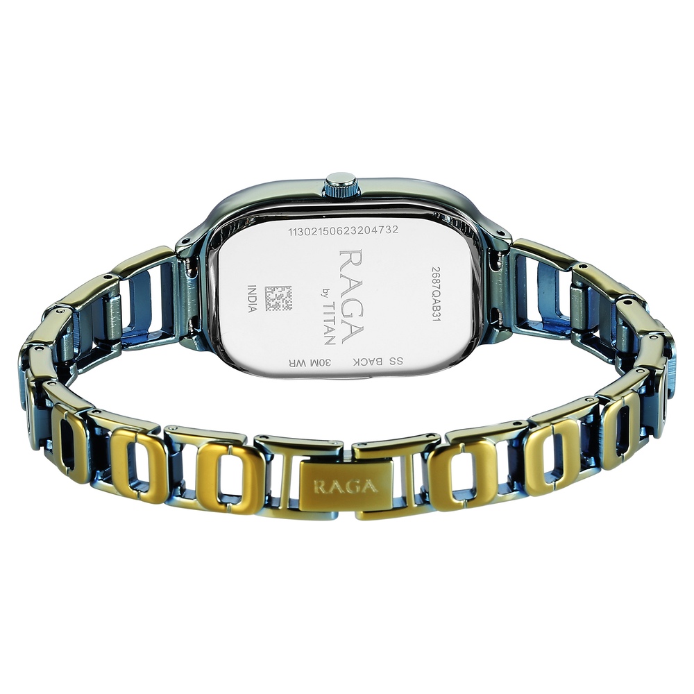 Buy Online Titan Raga Chic Quartz Analog Green Dial Green Metal Strap ...