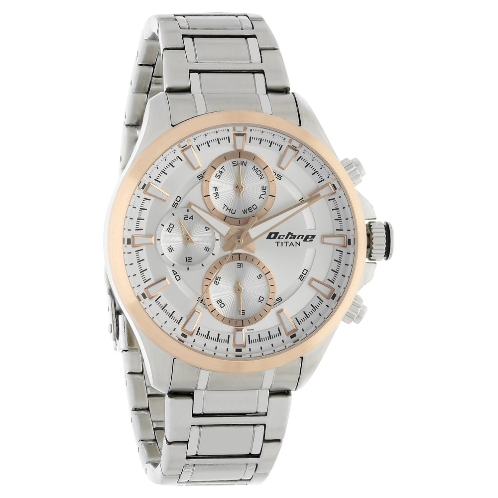Buy Online Titan Octane White Dial Quartz Multifunction Stainless Steel ...