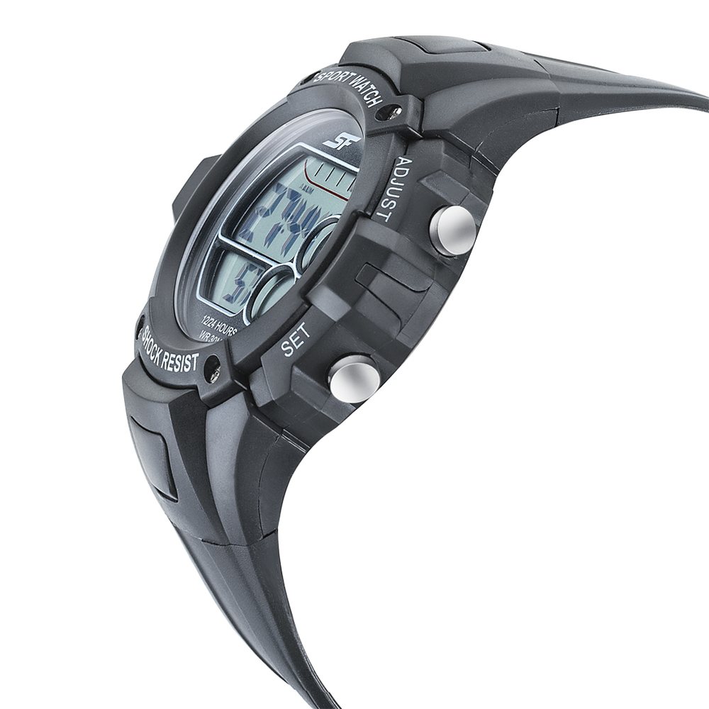 Buy Online SF Digital Dial Black PU Strap Watch for Men - nt77111pp02 ...
