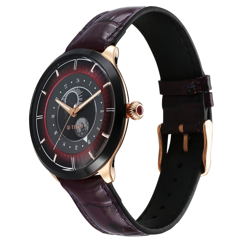 Buy Online Titan Caleum Sun Moon Phase in Scarlet Red - Stellar Edition ...