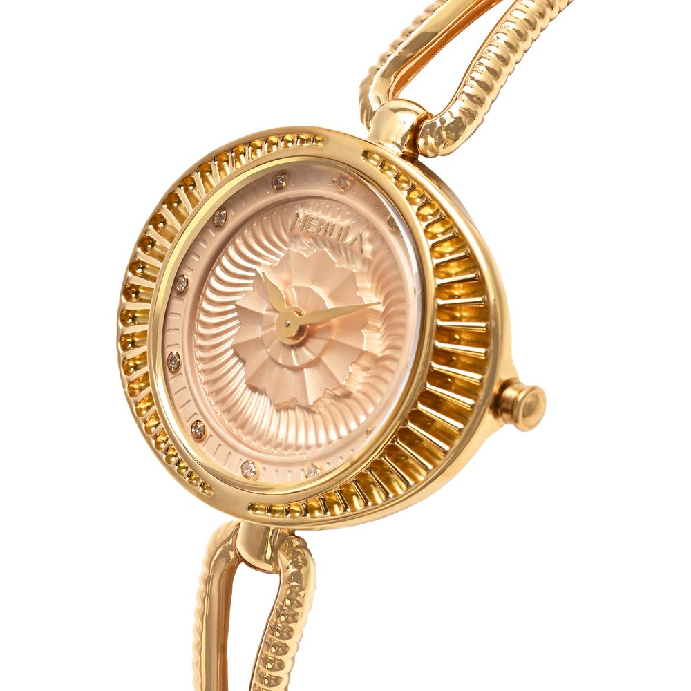 Buy Online Titan Nebula Vintage 18k Gold Analog with Diamond Watch for ...