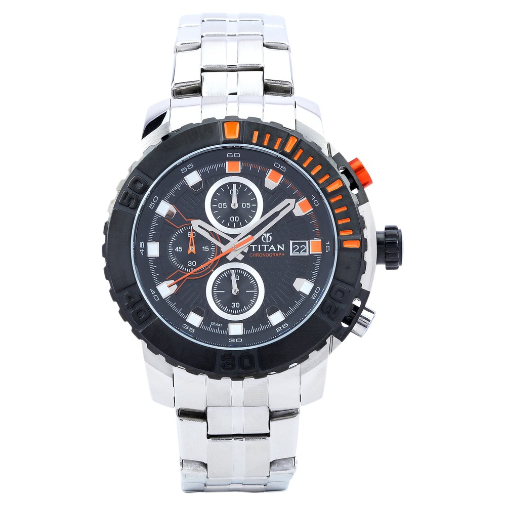 Buy Online Titan Quartz Analog Black Dial Watch for Men - 90029km01 | Titan