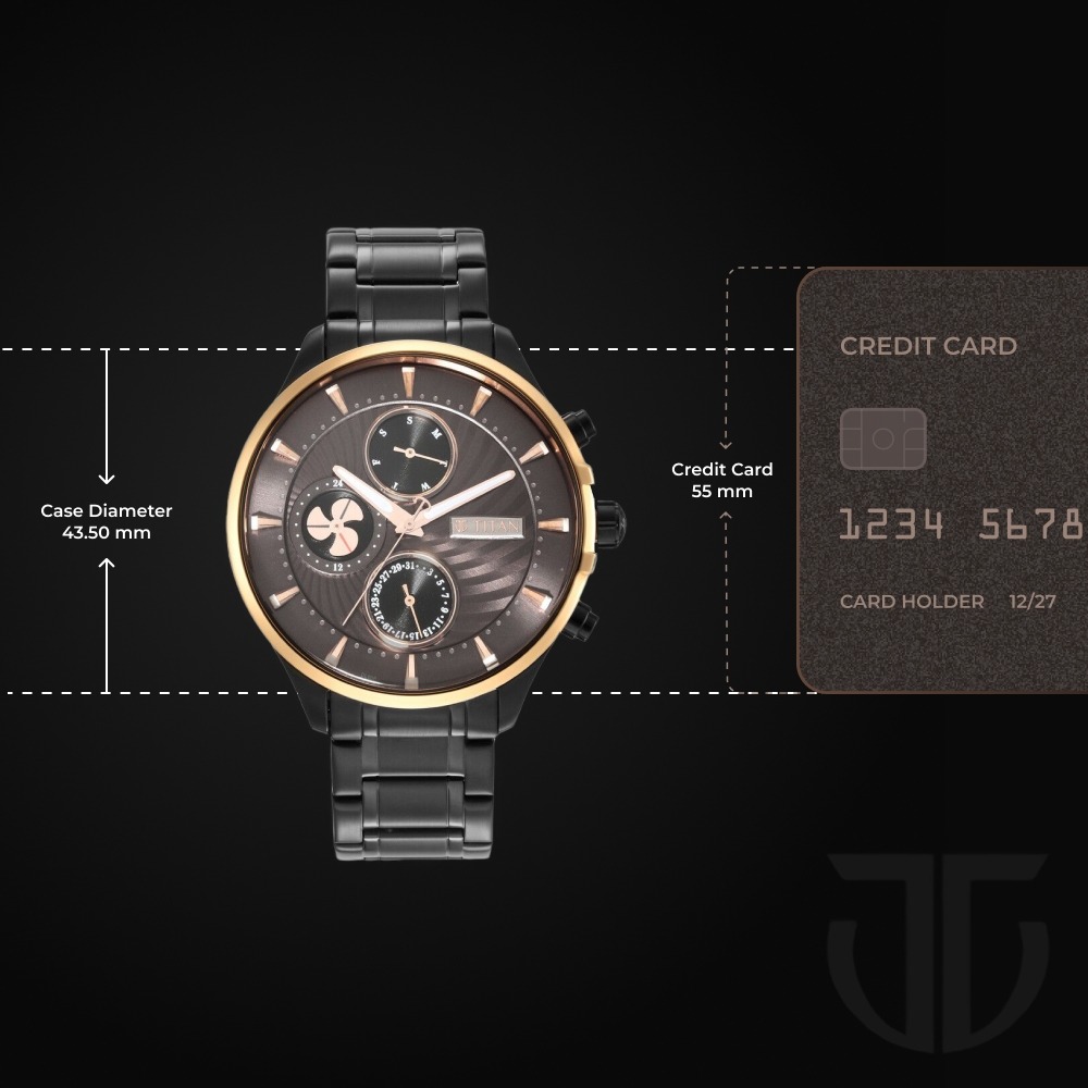 Buy Online Titan Maritime Anthracite Dial Quartz Multifunction ...