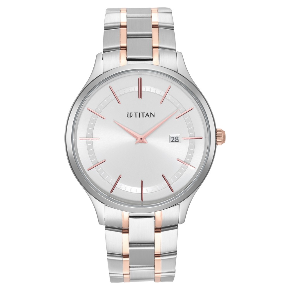 Buy Online Titan Classique Slimline Silver Dial Analog with Date ...