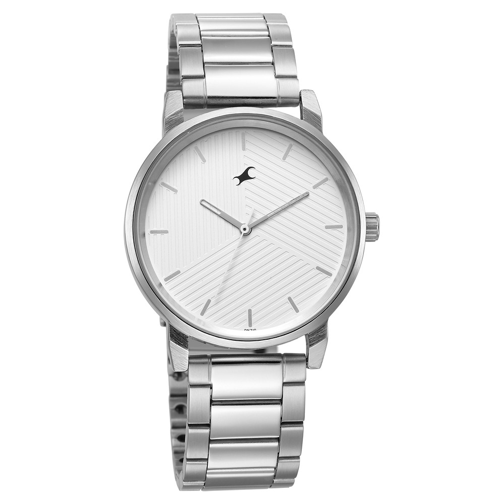 Buy Online Fastrack Stunners White Dial Metal Strap Watch for Guys ...