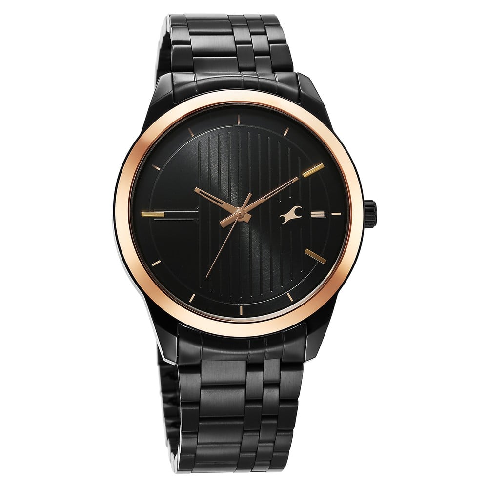 Buy Online Fastrack Stunners Quartz Analog Black Dial Black Stainless ...