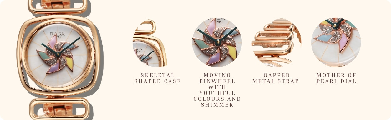 Buy Online Titan Raga Memoirs Pinwheel Quartz Analog Mother of Pearl ...