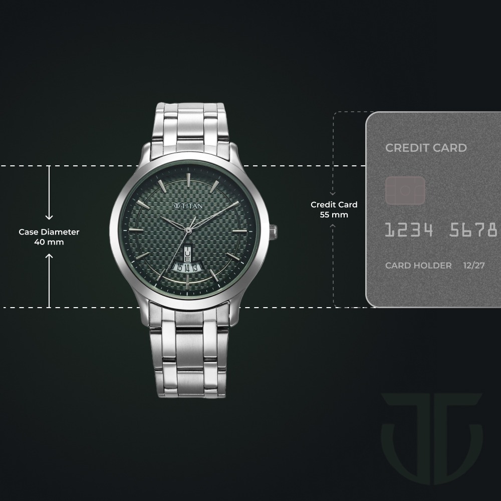 Buy Online Titan Karishma Quartz Analog Green Dial Silver Stainless ...