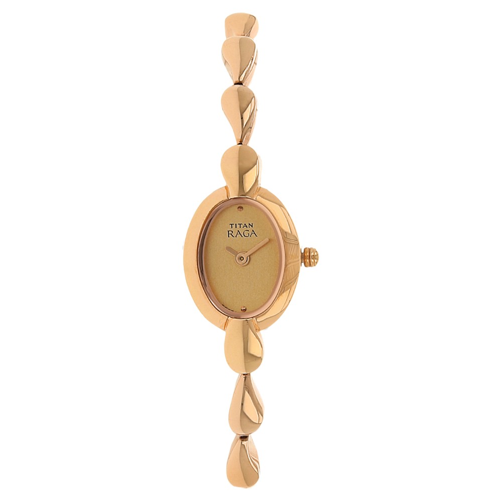 Buy Online Titan Raga Rose Gold Dial Women Watch With Metal Strap ...