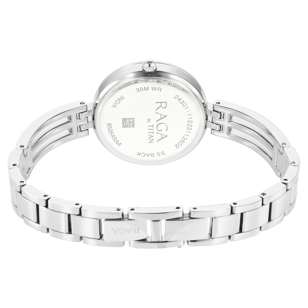 Buy Online Titan Raga Showstopper Quartz Analog Silver Dial Metal Strap ...