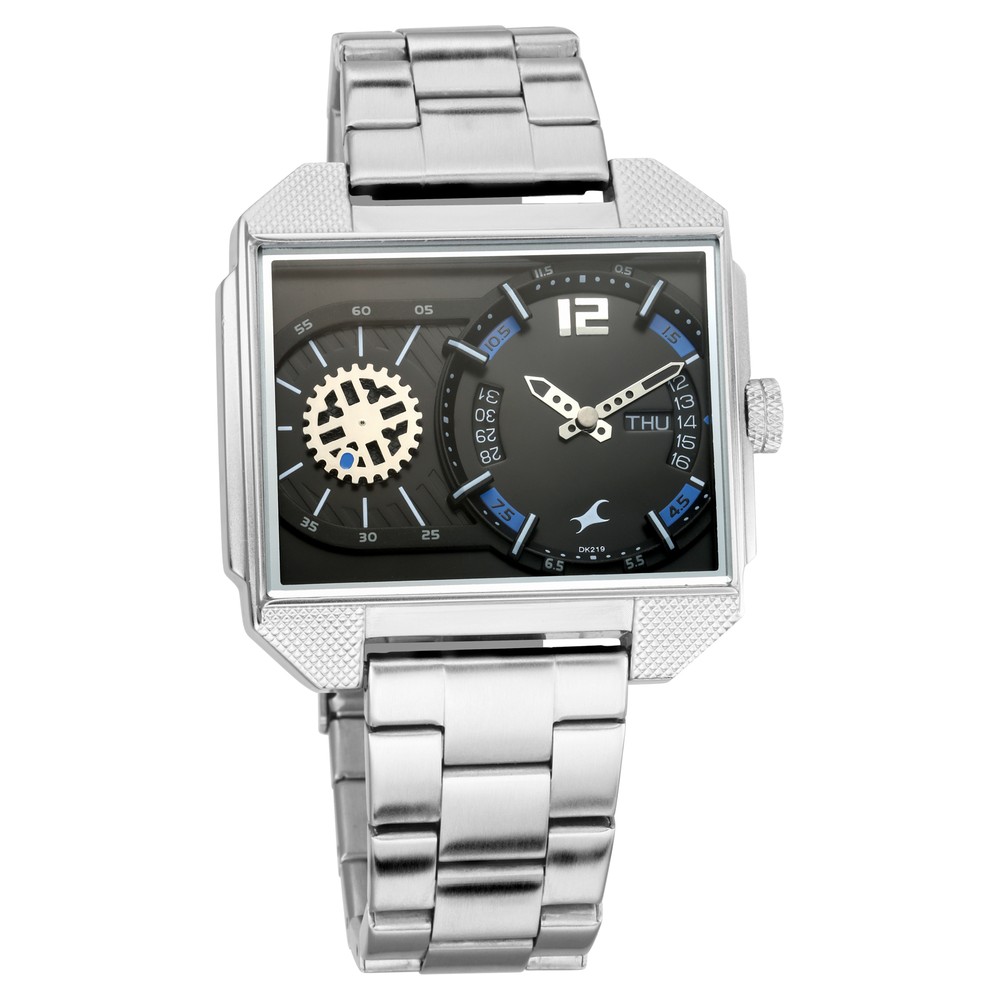 Buy Online Fastrack Fastfit Quartz Analog with Day and Date Black Dial ...