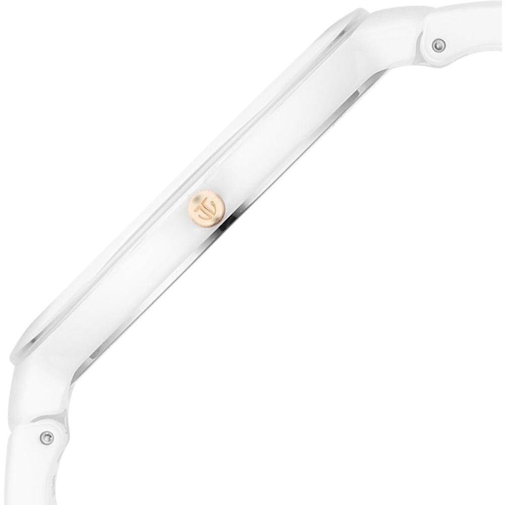 Buy Online Titan Edge Squircle Quartz Analog White Dial Ceramic Strap ...