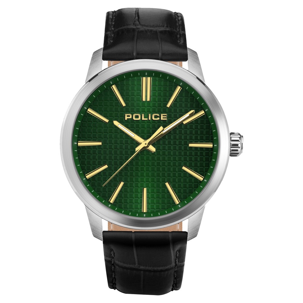 Buy Online Police Green Dial Black Strap Analog Watch for Men ...