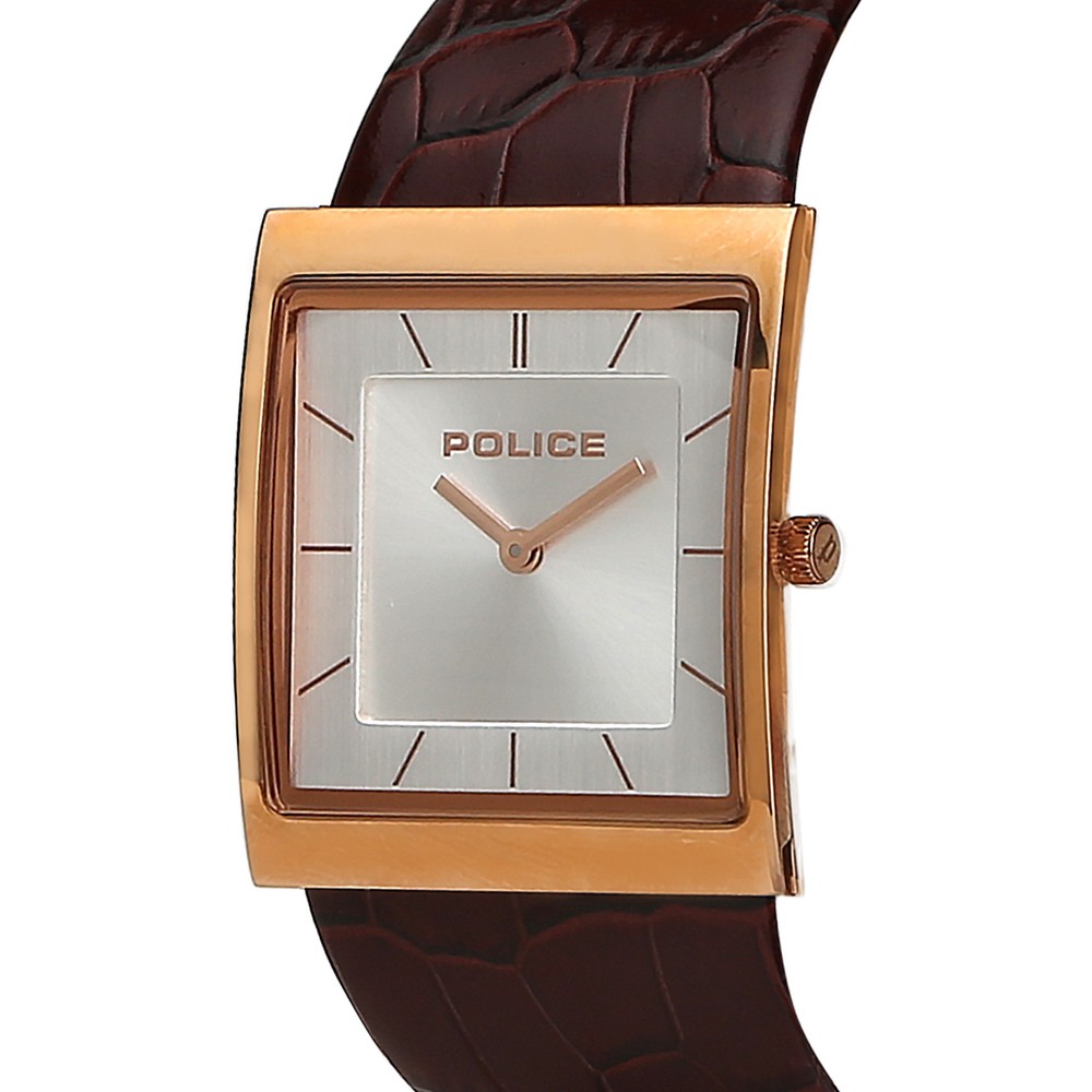 Buy Online Police Quartz Analog Silver Dial Leather Strap Watch for Men ...