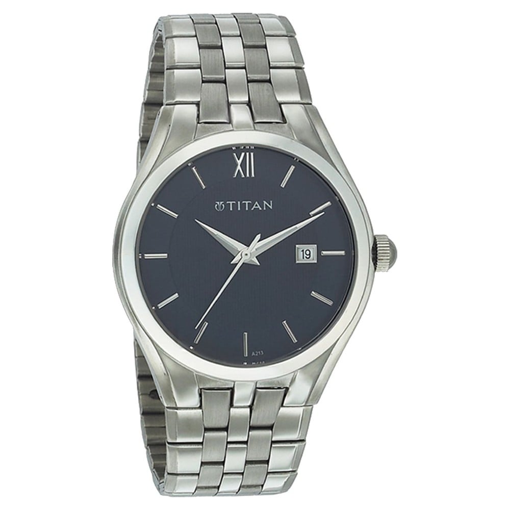 Buy Online Titan Quartz Analog with Date Blue Dial Watch for Men ...