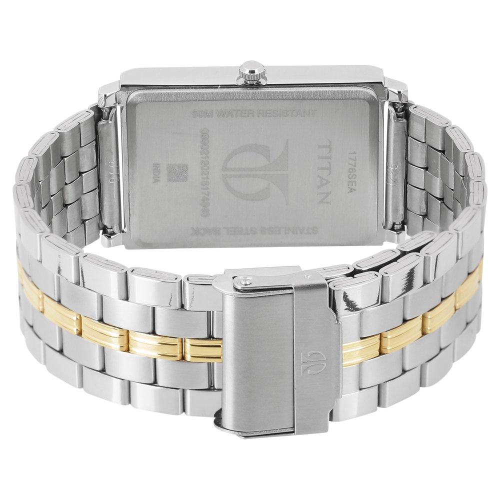 Buy Online Titan Quartz Analog with Date Champagne Dial Stainless Steel ...