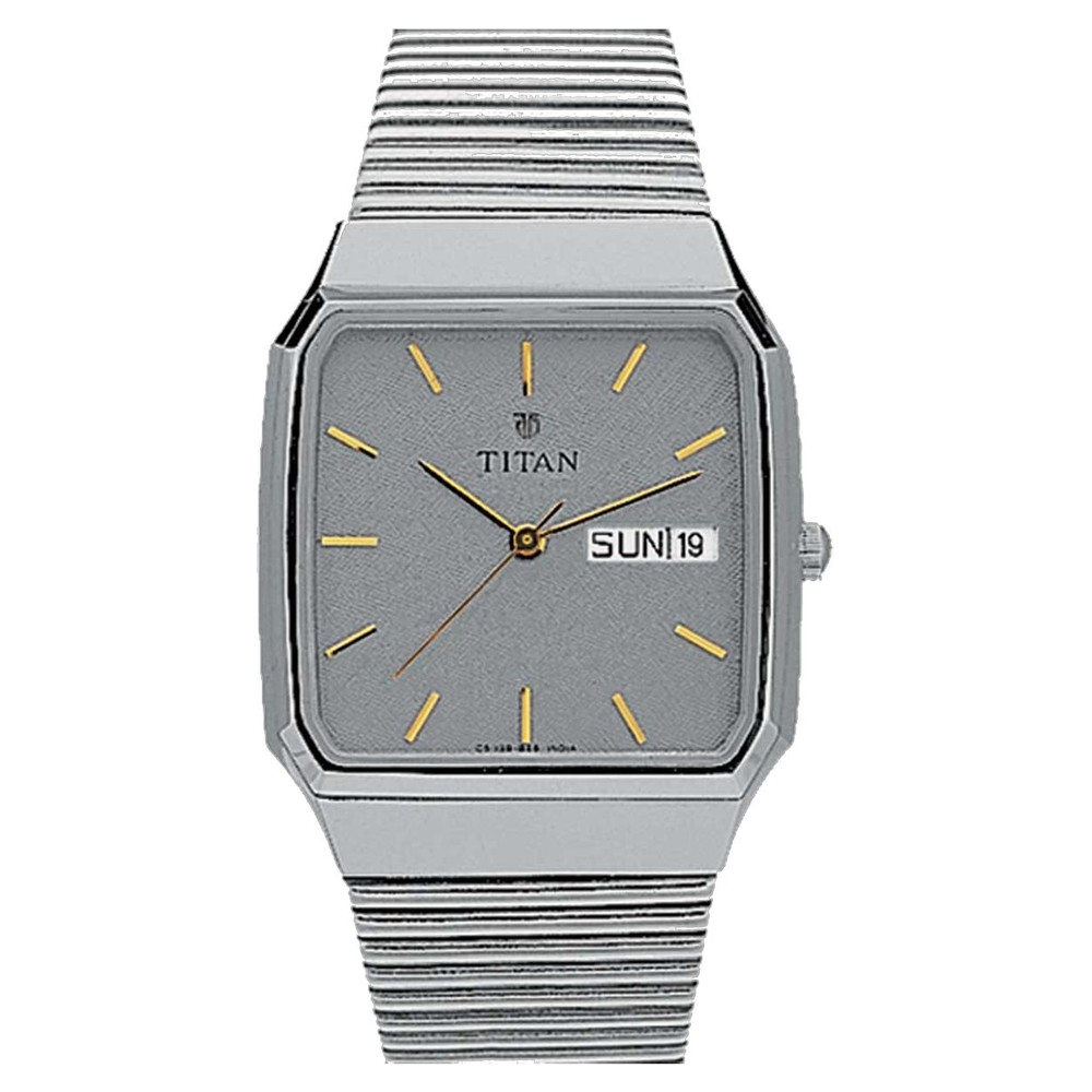 Buy Online Titan Quartz Analog with Day and Date Grey Dial Watch for ...