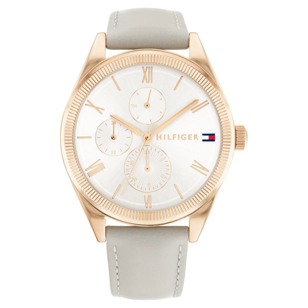 Buy Online Tommy Hilfiger Quartz Analog with Date Silver Dial Leather ...