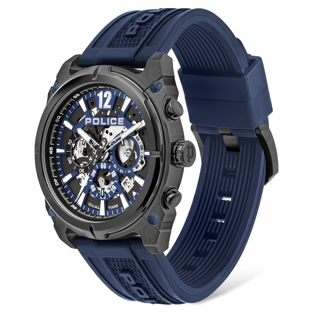 Buy Online Police Quartz Analog Gun Dial Silicone Strap Watch for Men ...