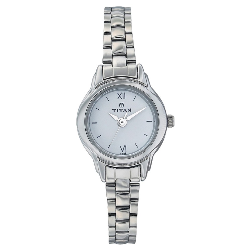 Buy Online Titan Quartz Analog White Dial Watch for Women - nb2401sm01 ...