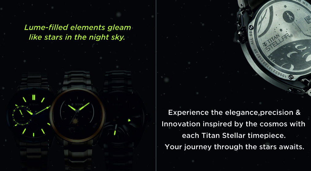 Buy Online Titan Stellar Automatic Black Dial Stainless Steel Strap ...