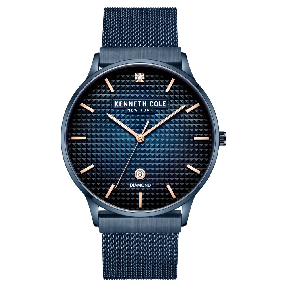 Buy Online Kenneth Cole Blue Dial Quartz Analog with Date Stainless ...