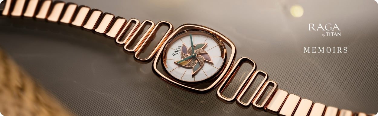 Buy Online Titan Raga Memoirs Pinwheel Quartz Analog Mother of Pearl ...