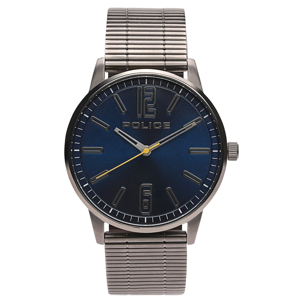 Buy Online Police Quartz Analog Blue Dial Metal Strap Watch for Men ...
