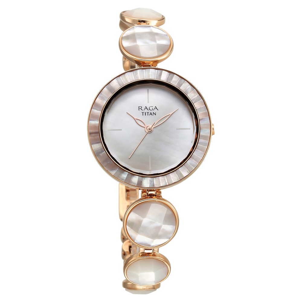 Buy Online Titan Raga Power Pearls Quartz Analog Mother Of Pearl Dial ...