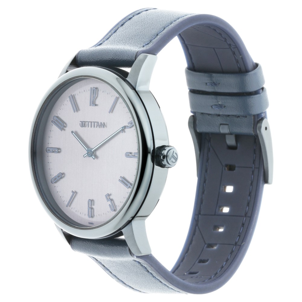 Buy Online Titan Athleisure Grey Dial Analog Leather Strap Watch for ...