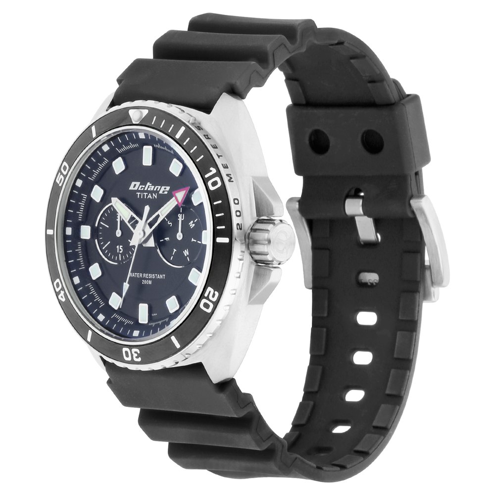 Buy Online Titan Octane Hyper Lume Black Dial Analog TPU Strap watch ...