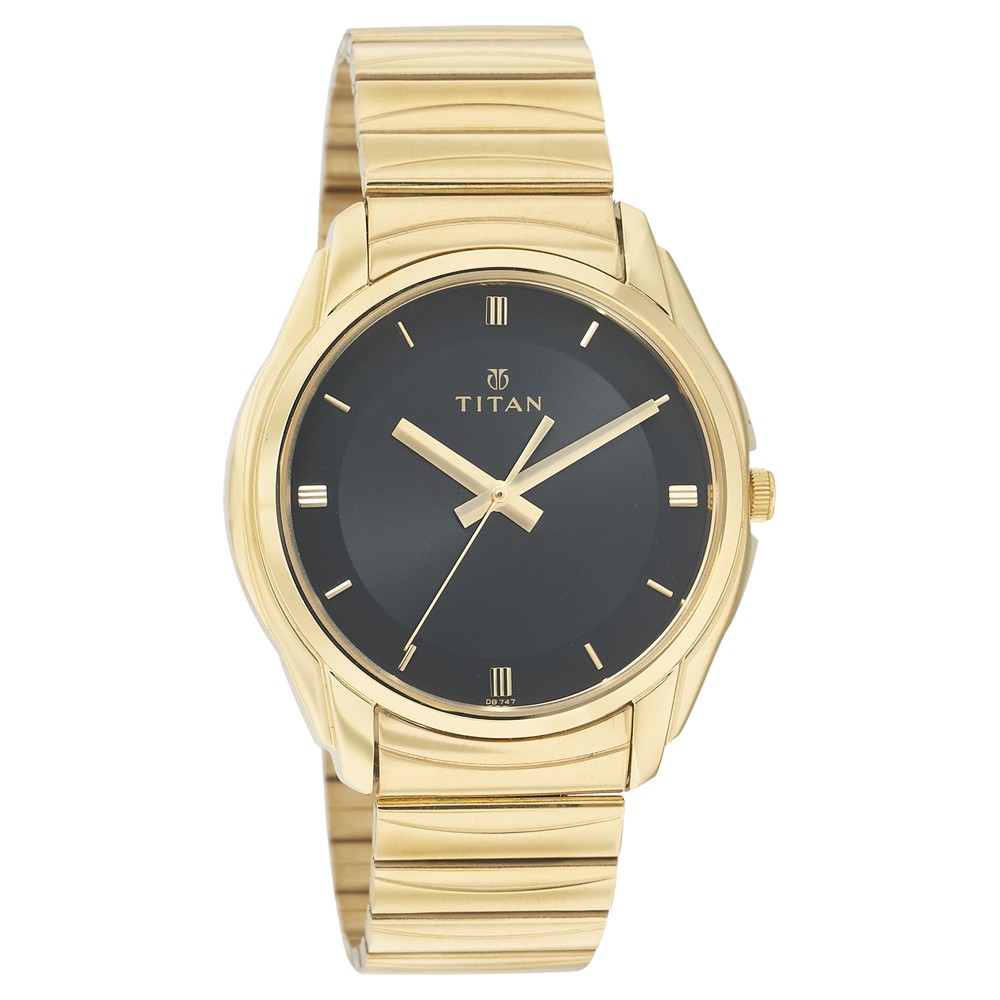 Buy Online Titan Quartz Analog Black Dial Watch for Men - nd1578ym03 ...
