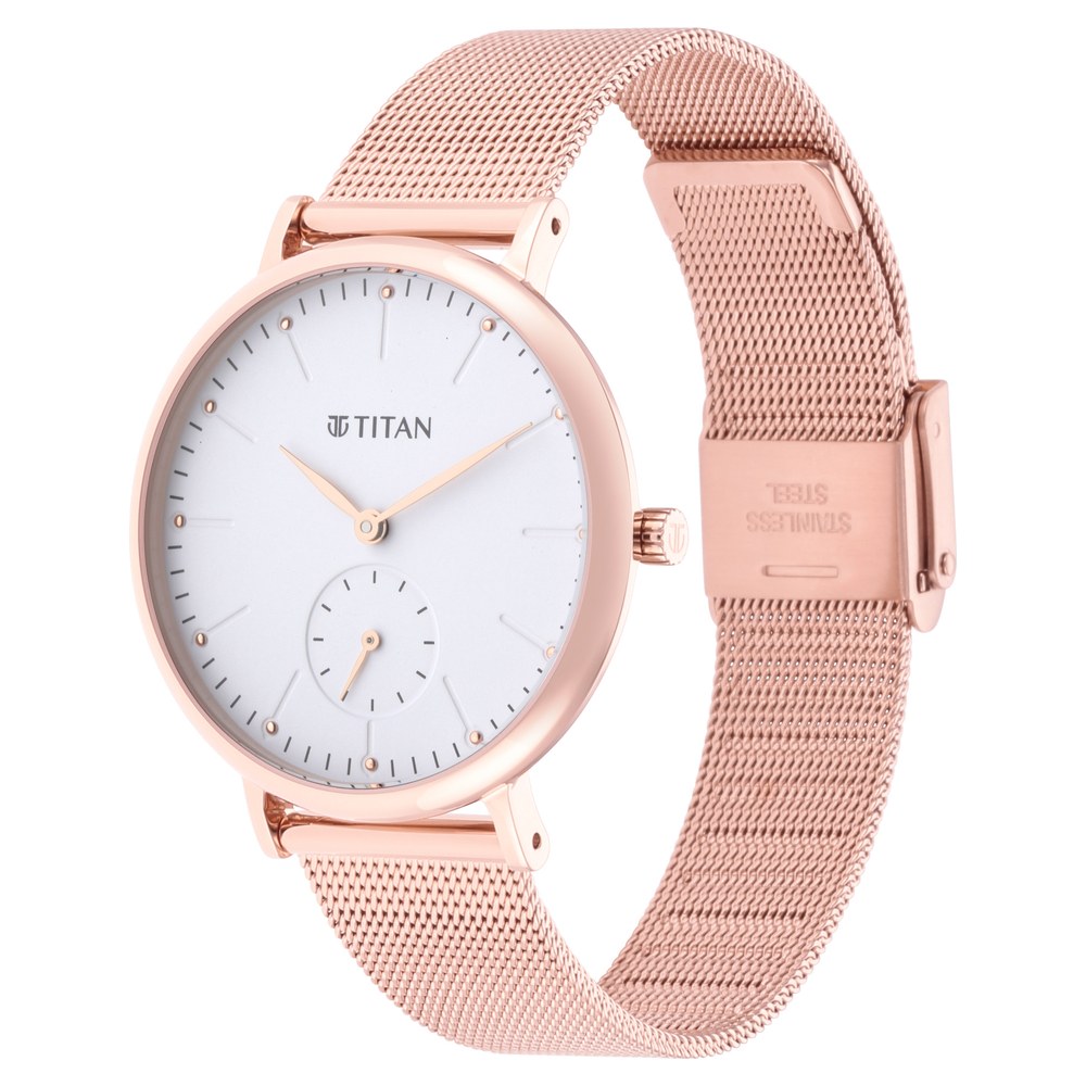 Buy Online Titan Slimline White Dial Analog with Date Stainless Steel ...