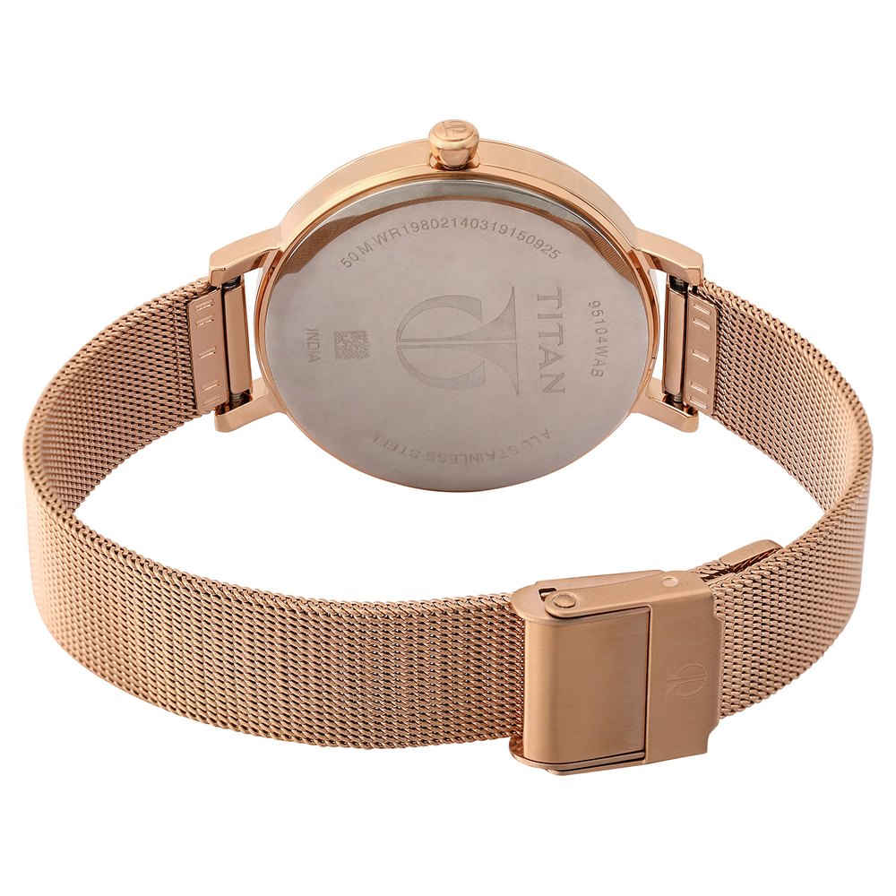 Buy Online Titan PoP Pink Dial Analog Stainless Steel Strap Watch for ...