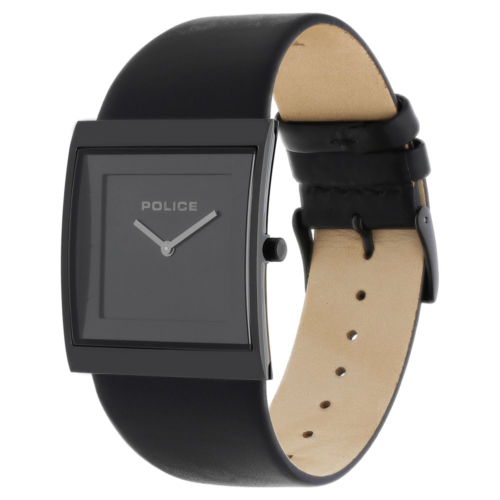 Buy Online Police Quartz Analog Black Dial Leather Strap Watch for Men ...