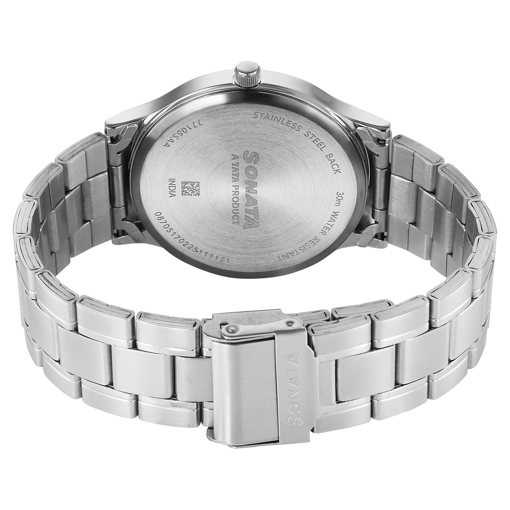 Buy Online Sonata Aspire Quartz Analog White Dial Stainless Steel Strap ...