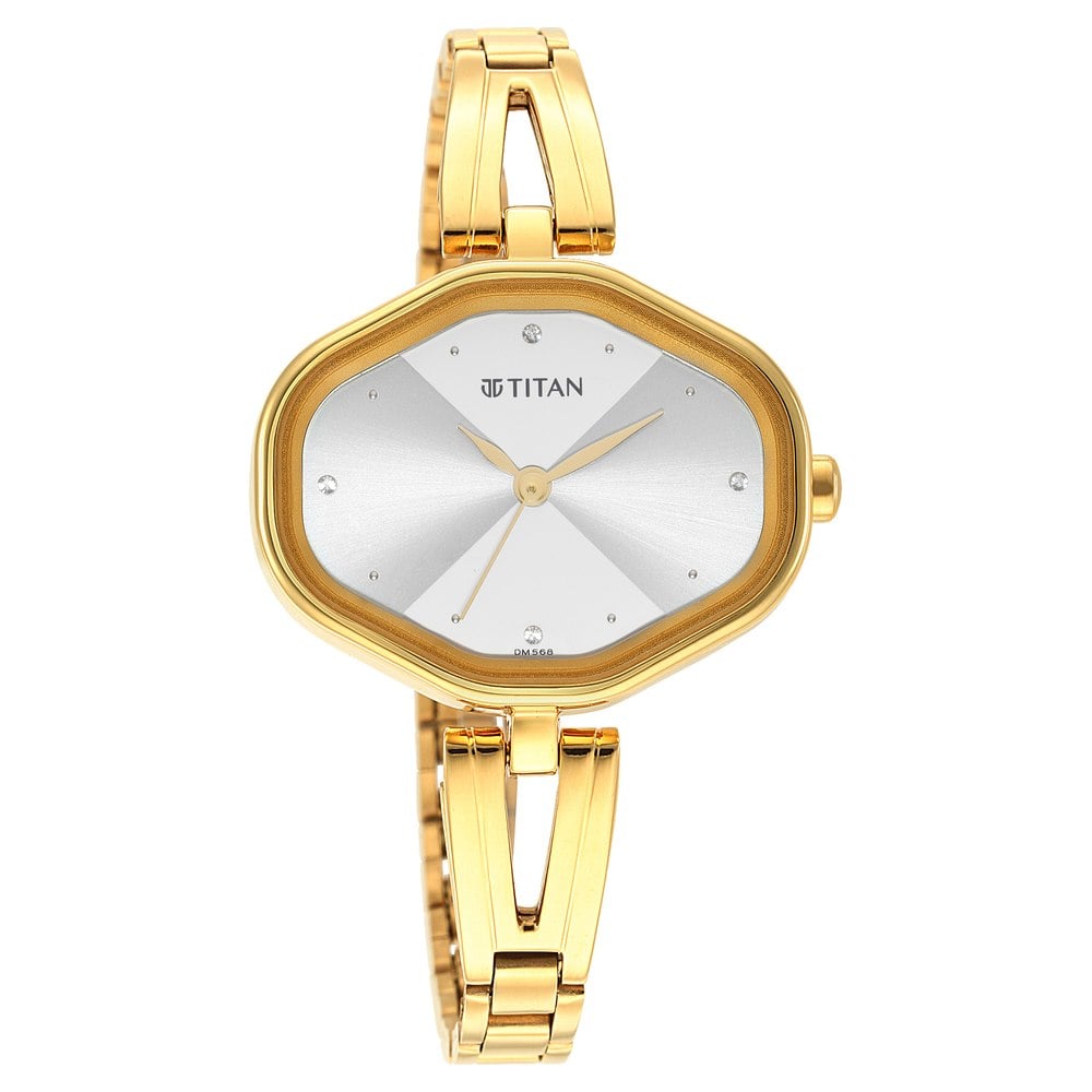 Buy Online Titan Karishma White Dial Metal Strap Watch for Women ...