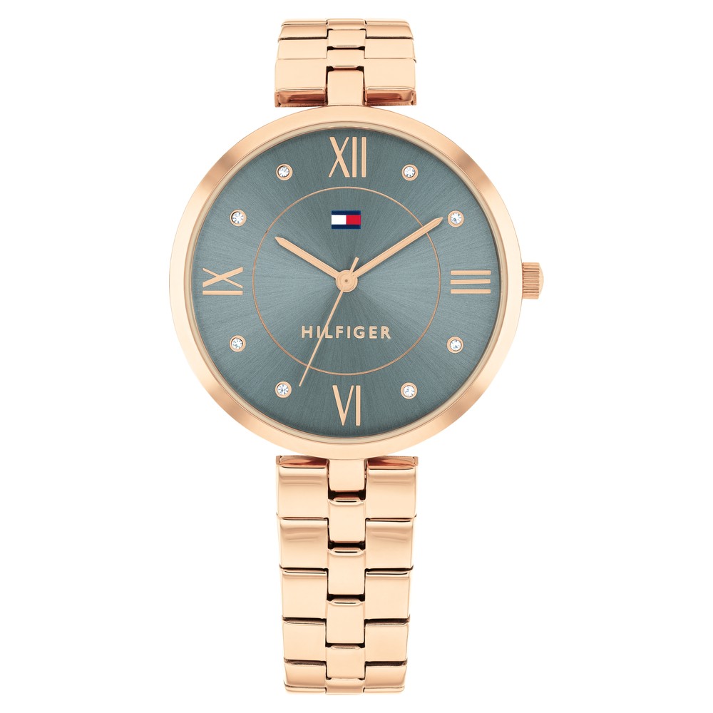 Buy Online Tommy Hilfiger Quartz Analog Blue Stainless Steel Strap for ...