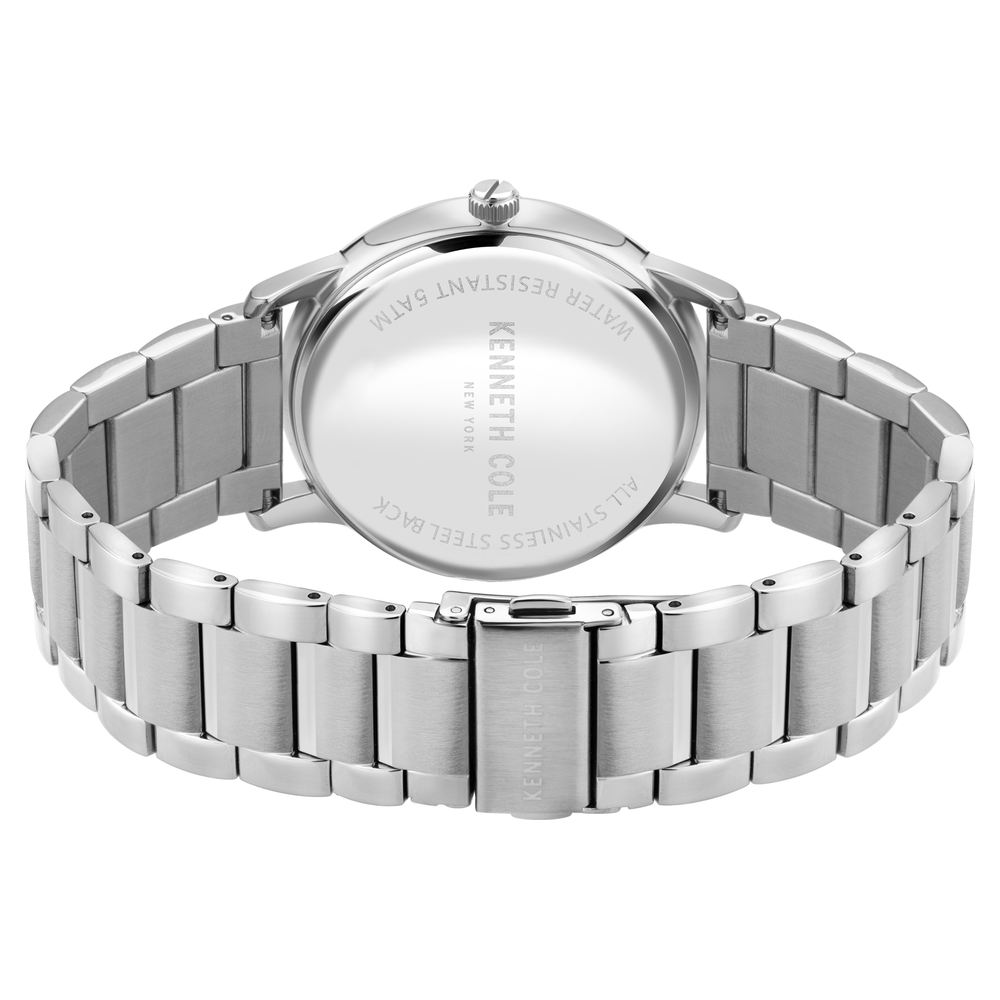 Buy Online Kenneth Cole Quartz Analog White Dial Stainless Steel Strap ...