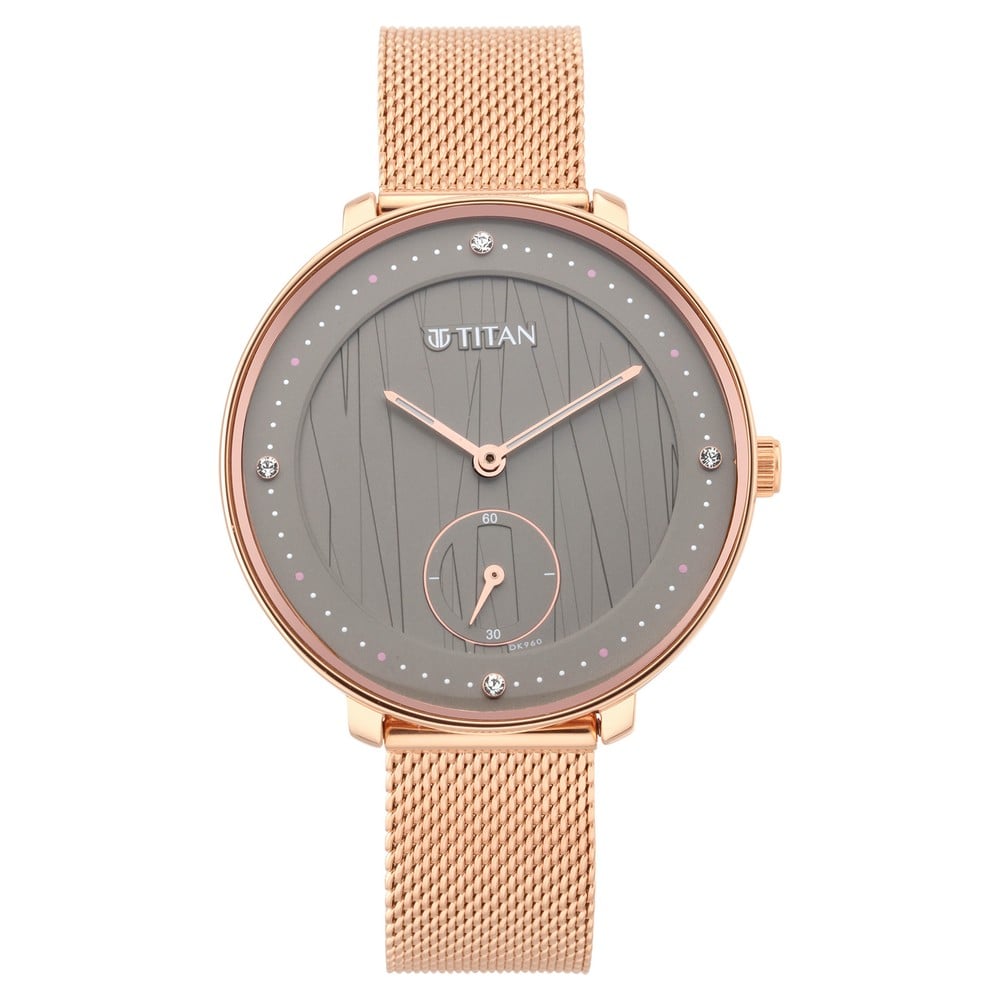 Buy Online Titan Workwear Black Dial Women Watch With Stainless Steel ...