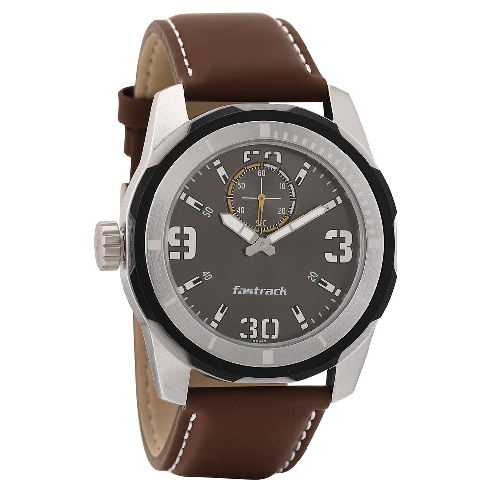 Buy Online Fastrack Grey Dial Quartz Analog Watch for Guys - nm3166kl04 ...
