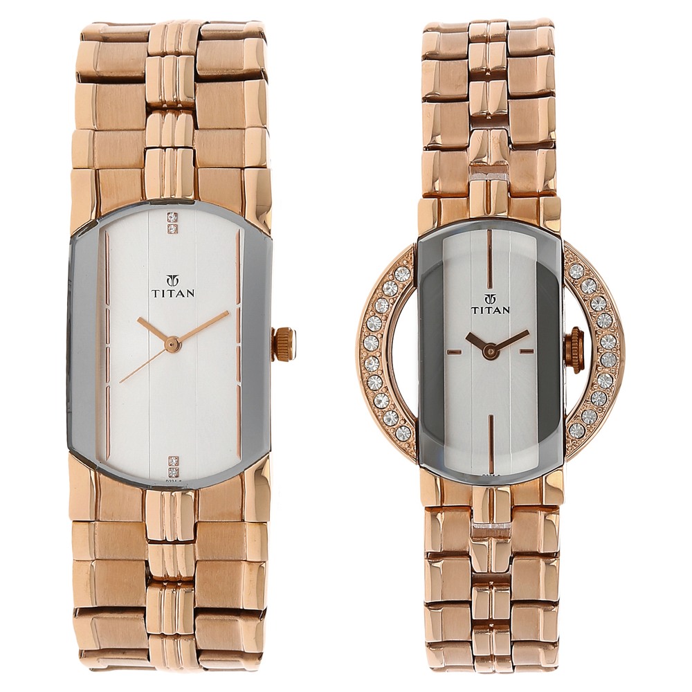 Buy Online Titan Quartz Analog Silver Dial Stainless Steel Strap Watch ...